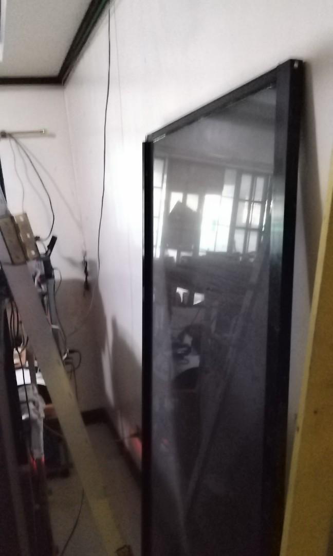Glass/aluminium door with counter, Furniture & Home Living, Furniture ...