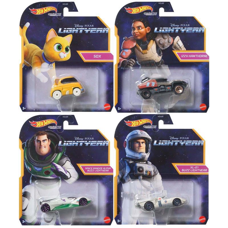 Hot wheels Disney Pixar Lightyear Izzy Hawthorne, Sox, space ranger ...