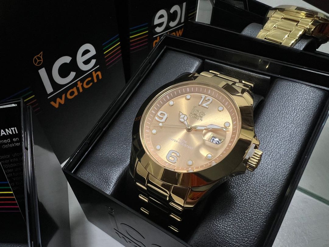 Ice Watch steel classic - gold full shiny (medium), Women's Fashion ...