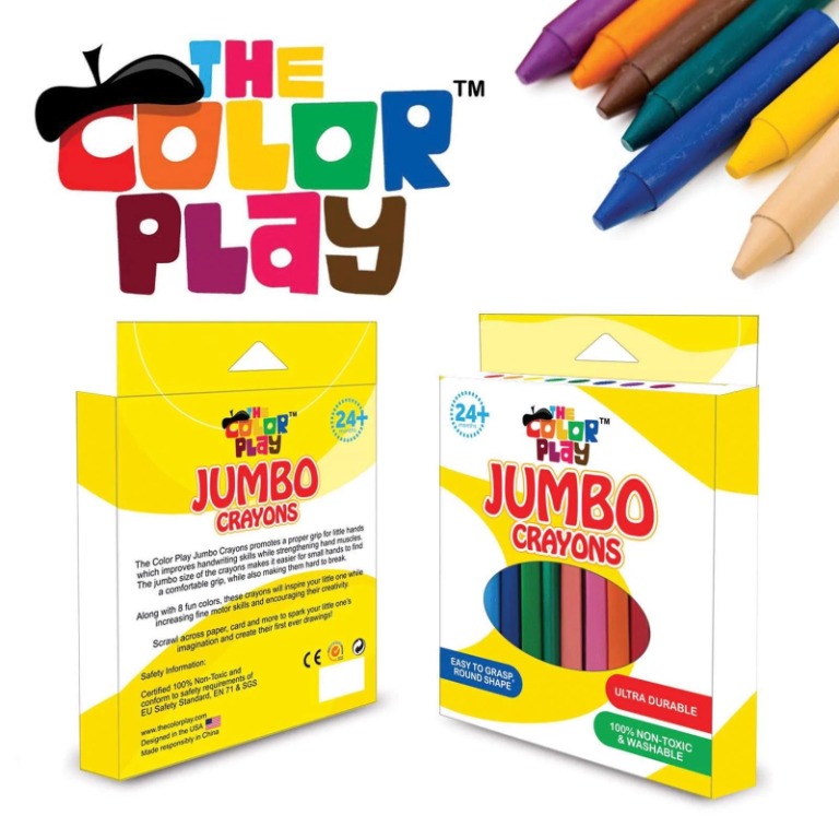 Jumbo Crayons by The Color Play, Babies & Kids, Infant Playtime on ...