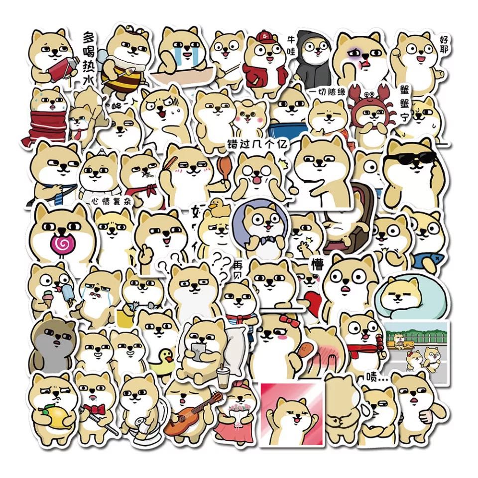 [JUNE SALE] (Stickers) 50pc Taiwan Cute Dog LINE WeChat Sticker ...