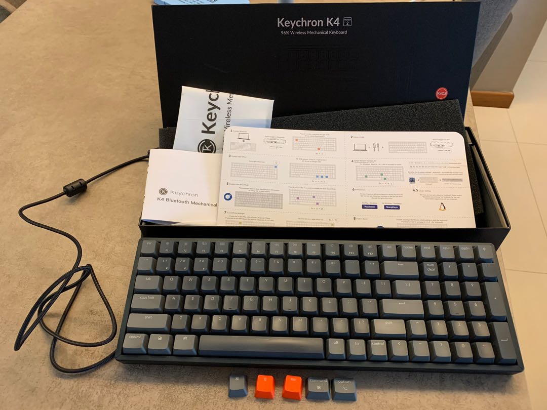 Keychron K4 V2 Mechnical Keyboard RGB Aluminium Gateron Brown ...