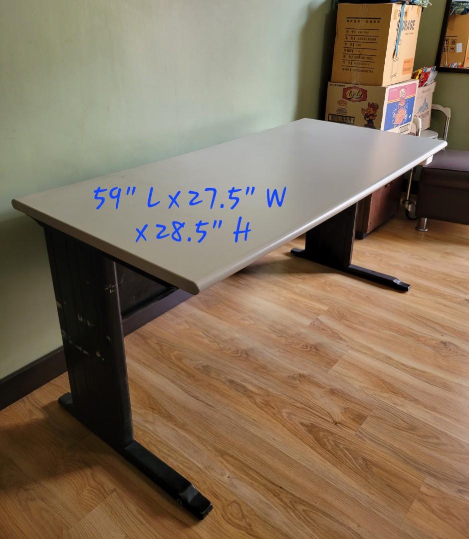 Long Office Table, Furniture & Home Living, Office Furniture & Fixtures ...