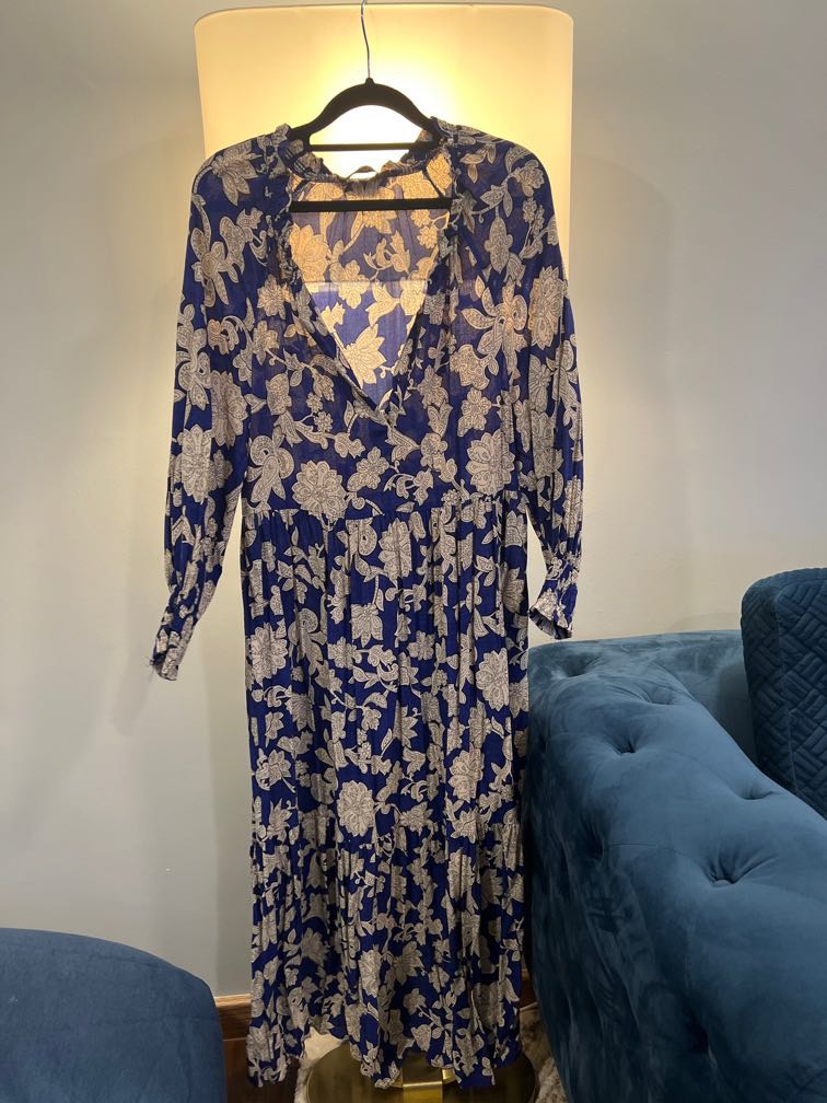 Mango blue maxi dress, Women's Fashion, Dresses & Sets, Dresses on ...