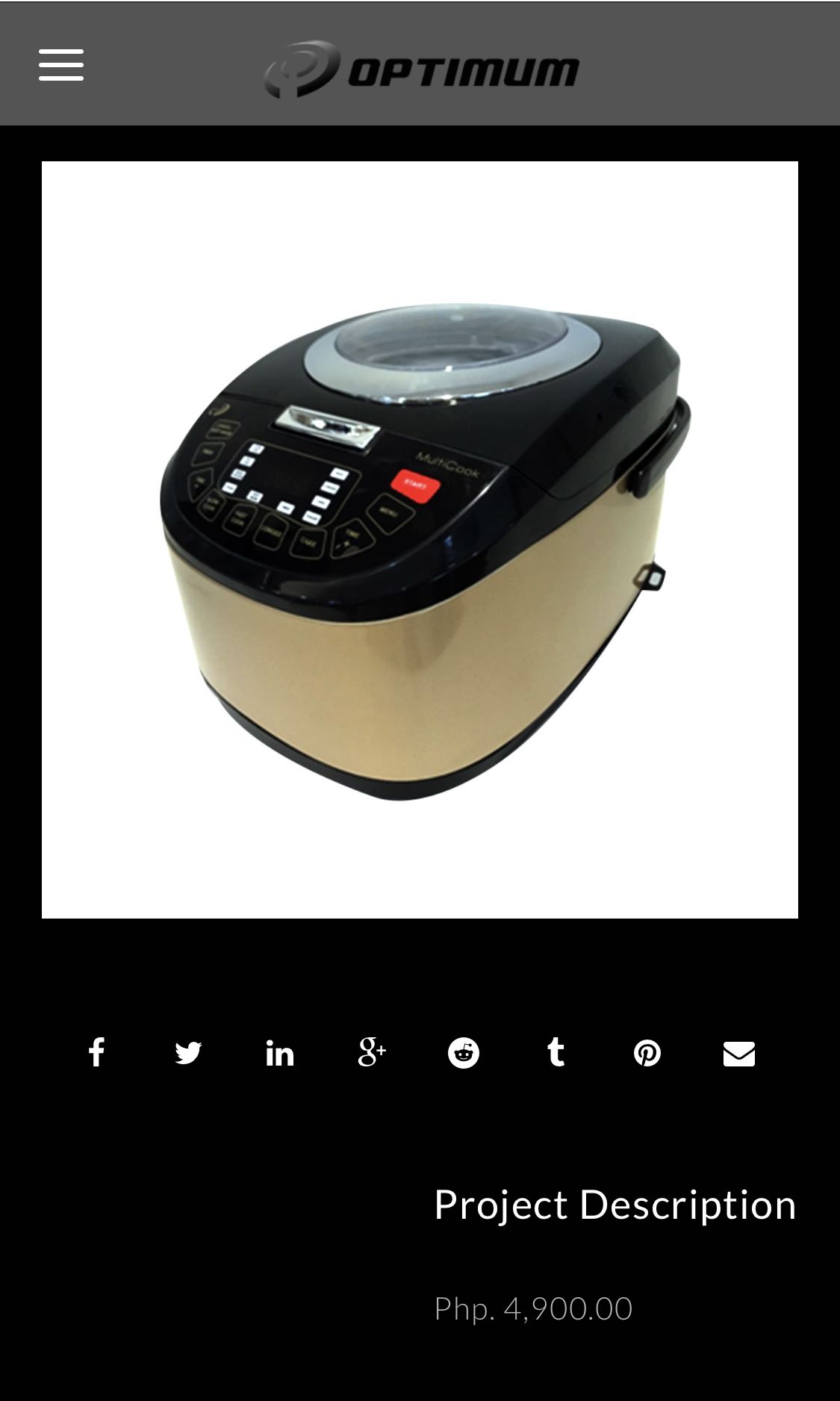 Optimum multi cooker, TV & Home Appliances, Kitchen Appliances, Cookers ...