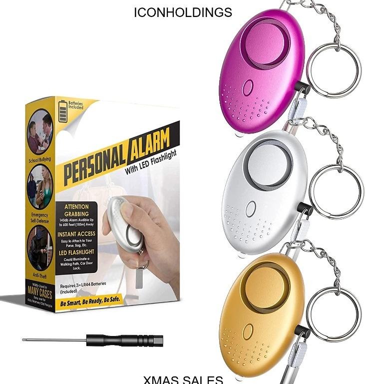 Personal Alarm, 3 Pack 140db Loud Police Approved Security Sirens ...