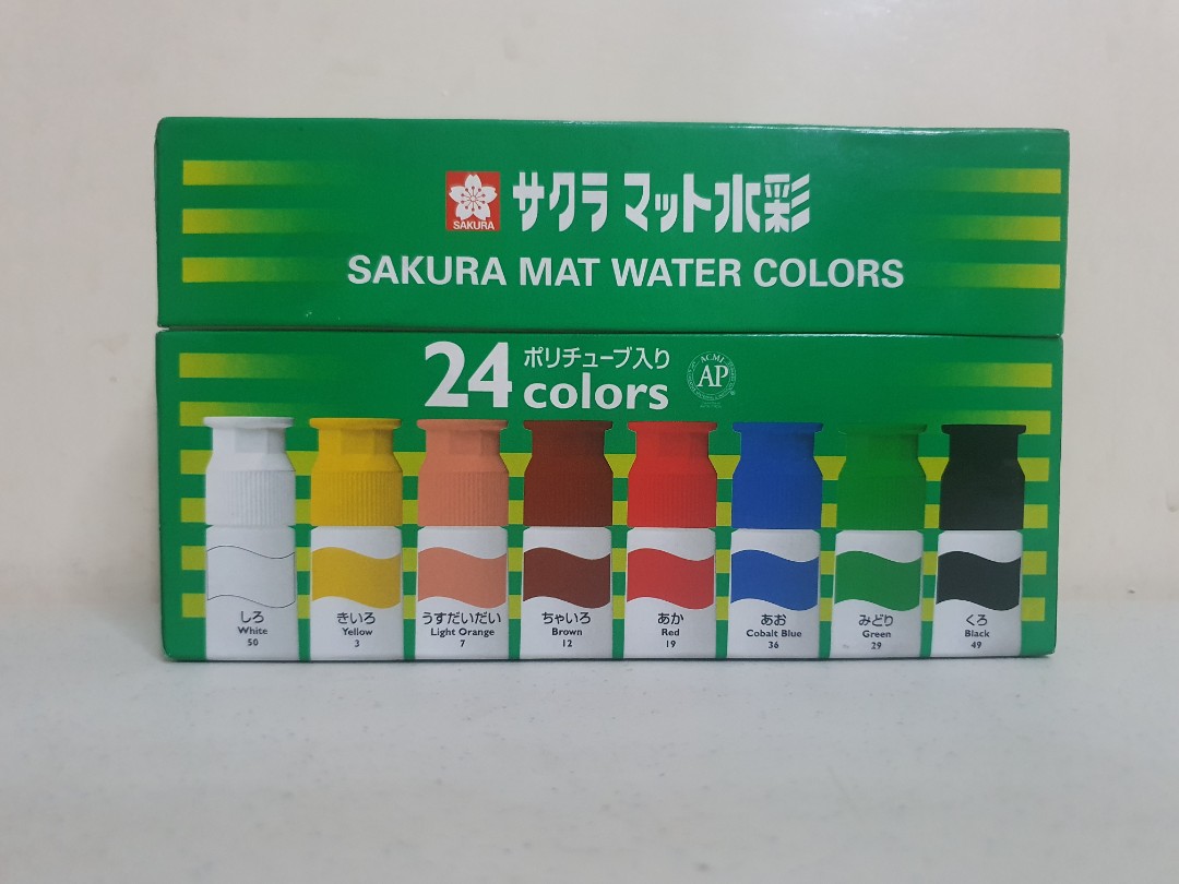 Sakura Mat Water Colors 24 Colors, Hobbies & Toys, Stationary & Craft ...