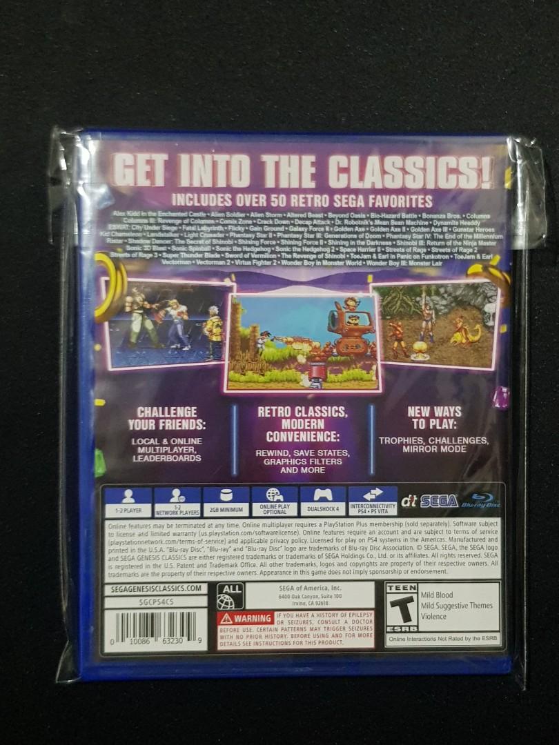 Sega Genesis Classics PS4 PS5, Video Gaming, Video Games, PlayStation ...