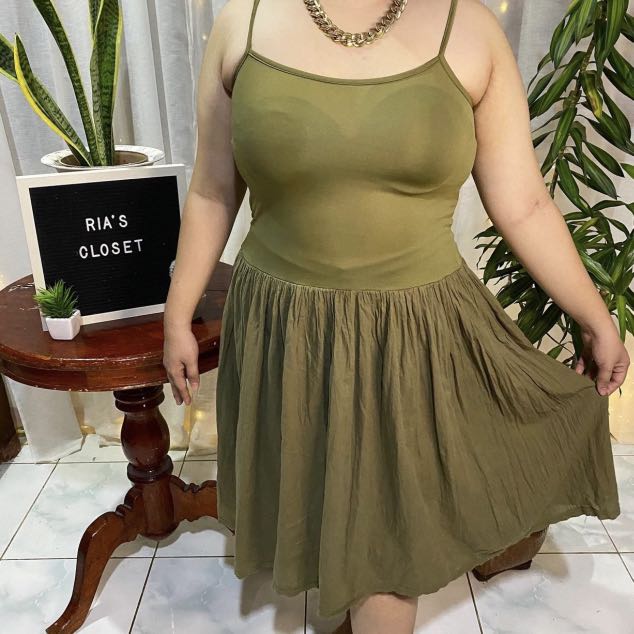 Swamp Green Dress, Women's Fashion, Dresses & Sets, Dresses on Carousell