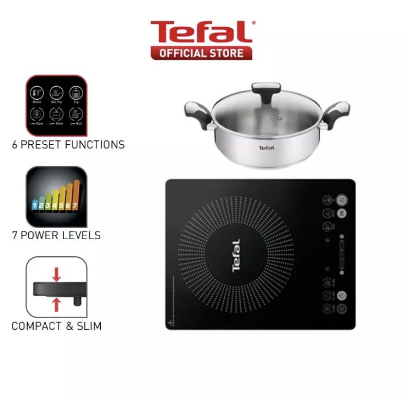 Tefal Induction Cooker & stainless steel pan 24cm, TV & Home Appliances ...