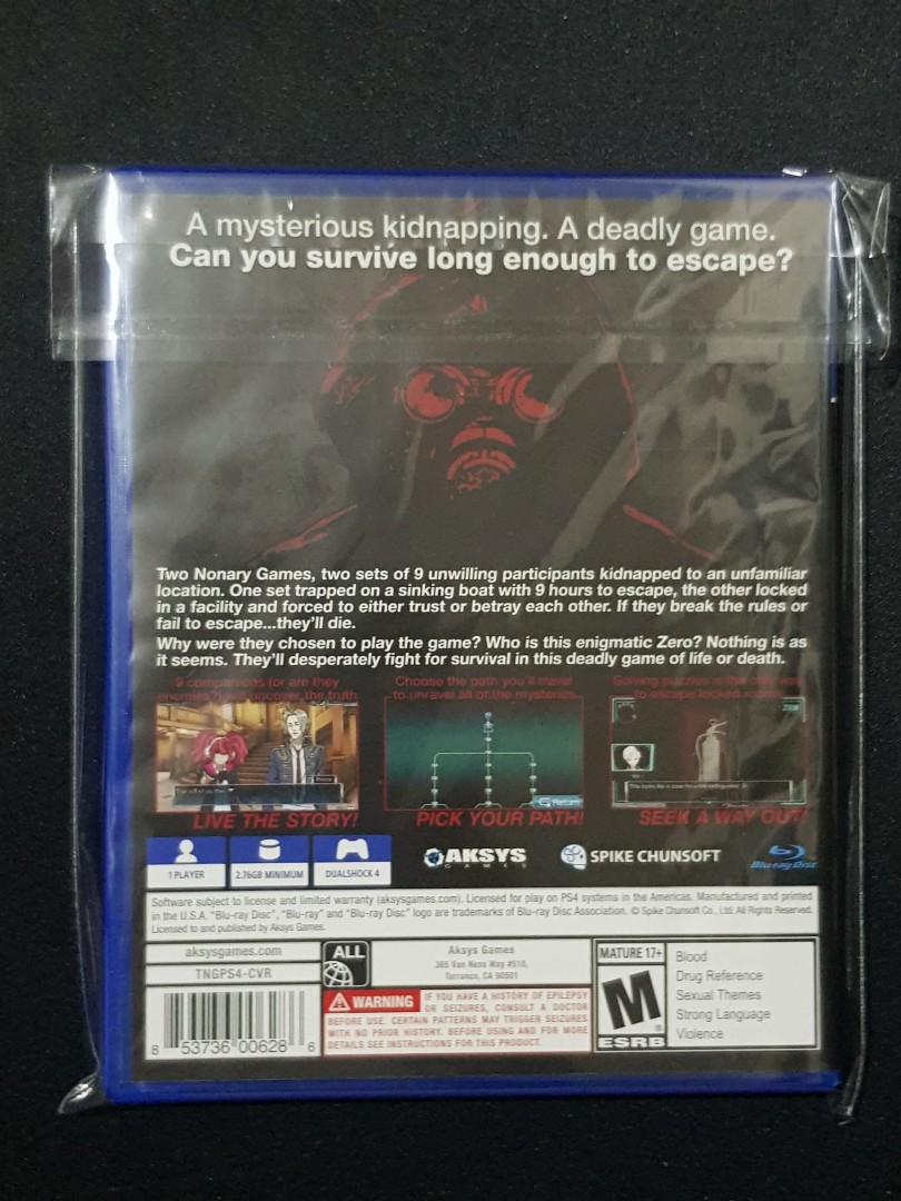The Nonary Games PS4, Video Gaming, Video Games, PlayStation on Carousell