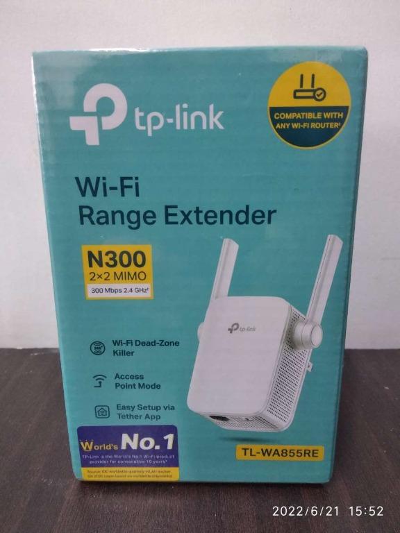 TP-Link N300 TL-WA855RE Wi-Fi Range Extender, Computers & Tech, Parts ...