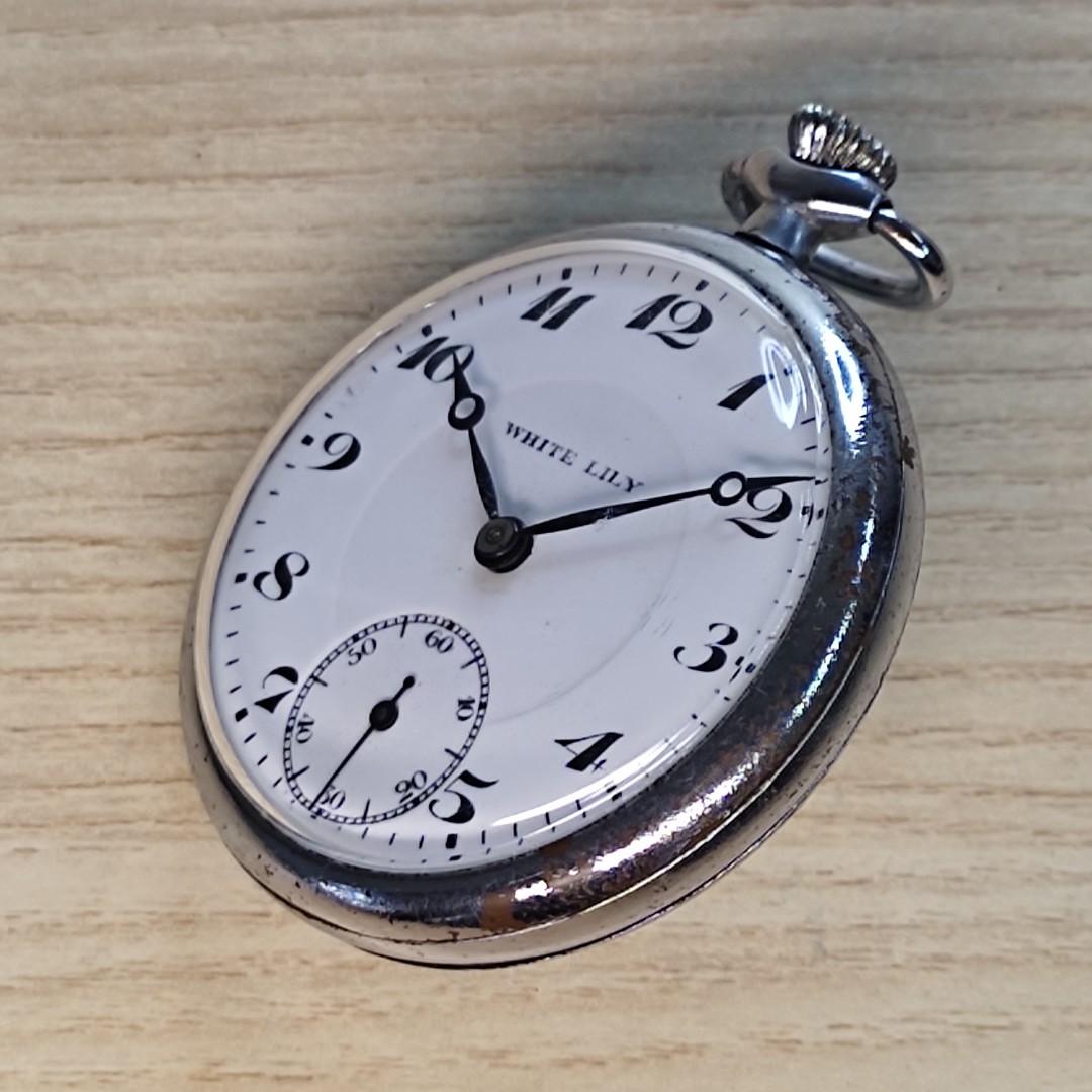 Vintage White Lily Swiss Pocket Watch (PW05), Men's Fashion, Watches ...