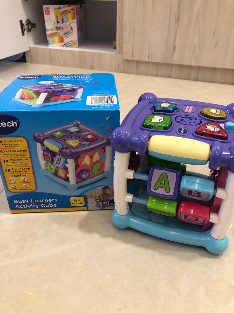 Vtech Busy Learners Activity Cube, Babies & Kids, Infant Playtime on ...