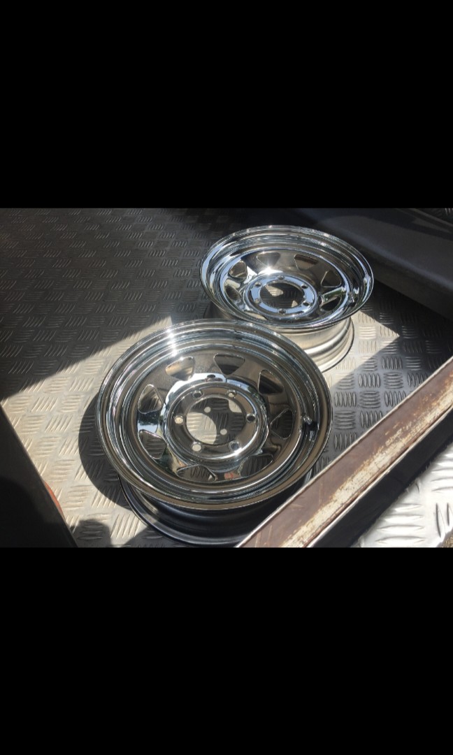 15" chrome steel rim toyota dyna, Car Accessories, Tyres & Rims on ...