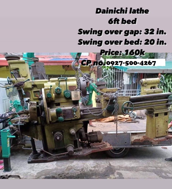 1 LATHE MACHINE DAINICHI, Commercial & Industrial, Industrial Equipment ...