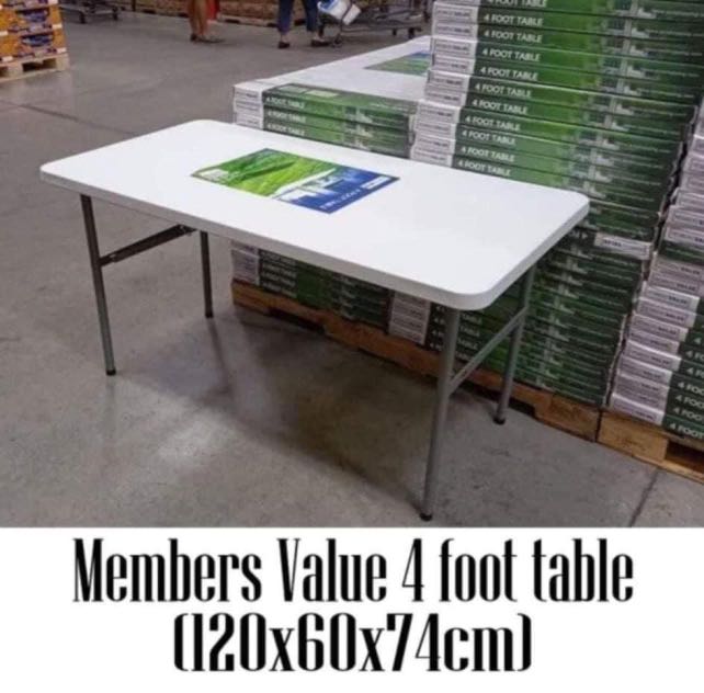 4ft members value table (solid top), Furniture & Home Living, Furniture ...