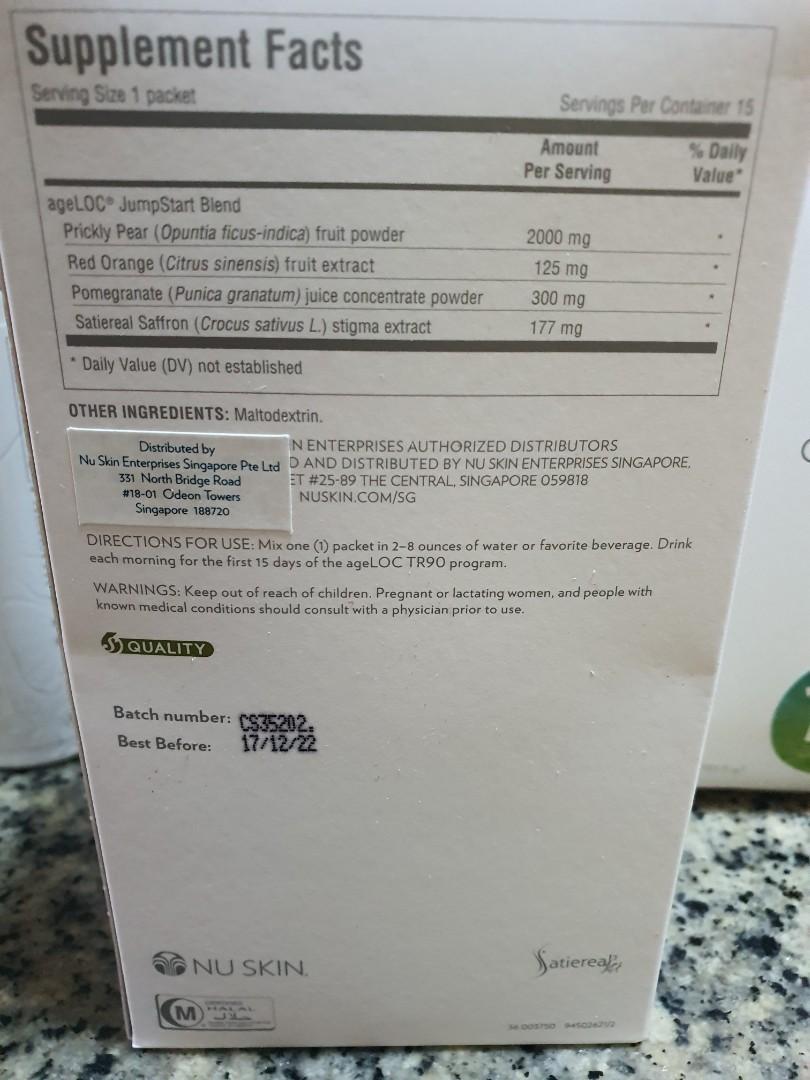 ageloc TR90 jumpstart, Health & Nutrition, Health Supplements, Health ...