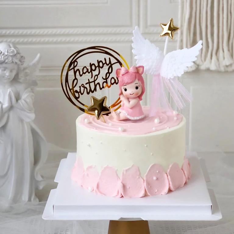 Angel Wing Cake Topper | Gold Birthday Cake Topper | Princess theme ...