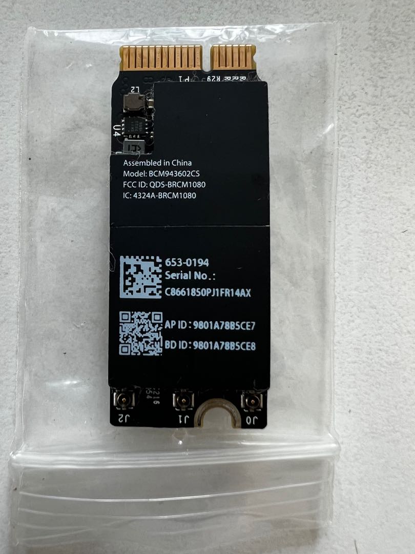 Apple Wifi Bluetooth module Broadcom BCM943602CS, Computers & Tech ...