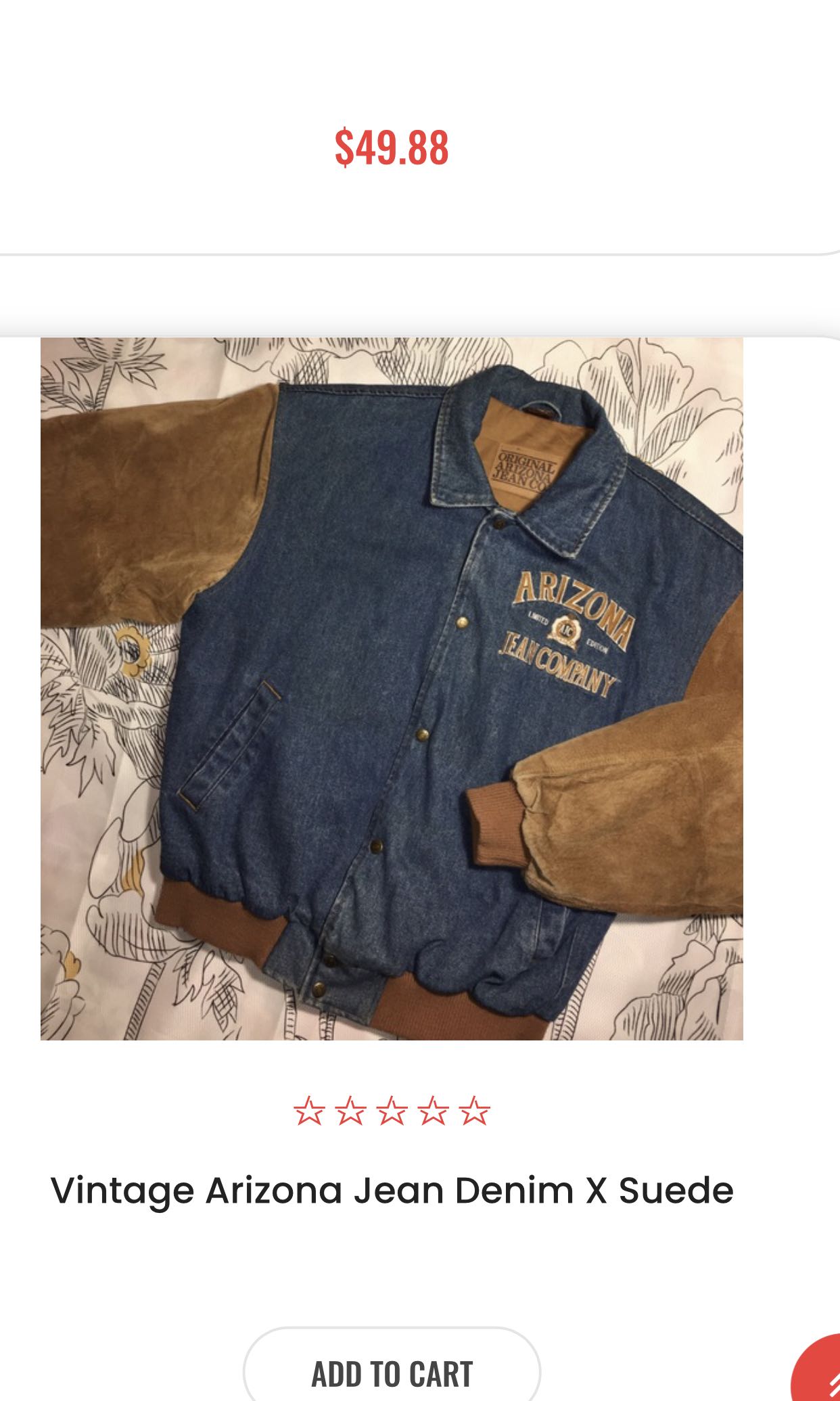Arizona Vintage Denim And suede Jacket (Limited Edition ), Men's ...