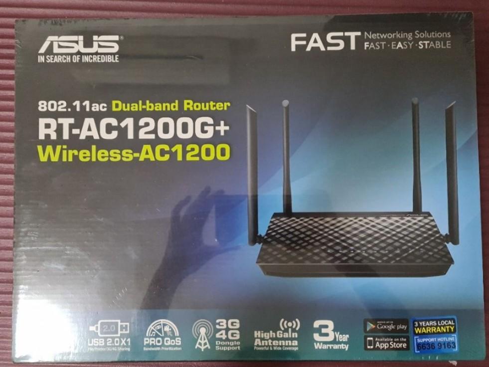 Asus 802.11ac Dual-Band Router RT-AC1200G+, Computers & Tech, Parts ...