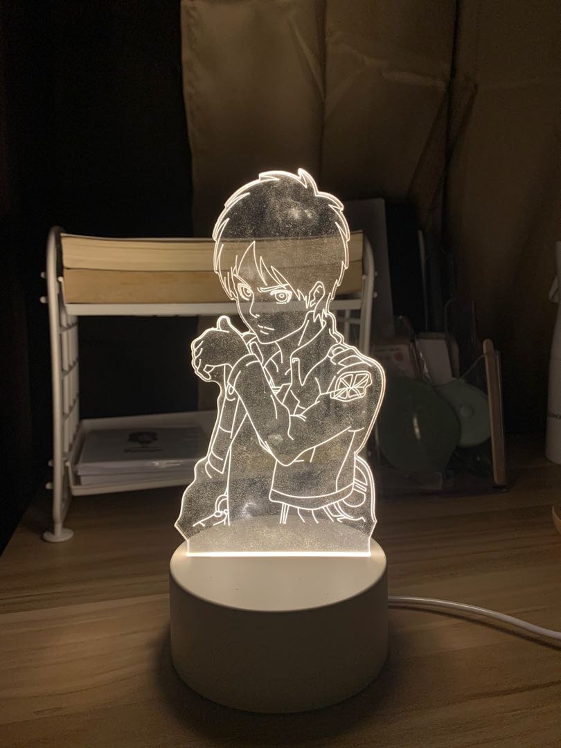 Attack On Titan Eren Yeager Warm Light Lamp, Furniture & Home Living ...