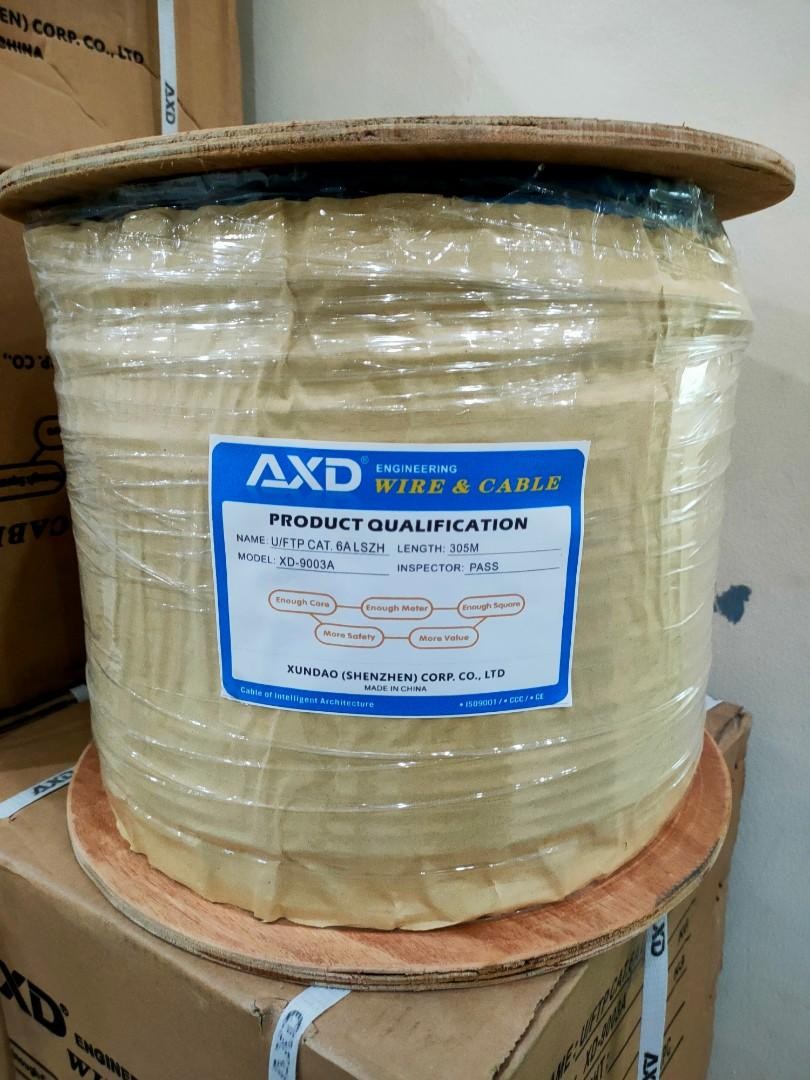 AXD Cat6A UTP/FTP Lan Cable 305M Indoor Blue, Computers & Tech, Parts ...