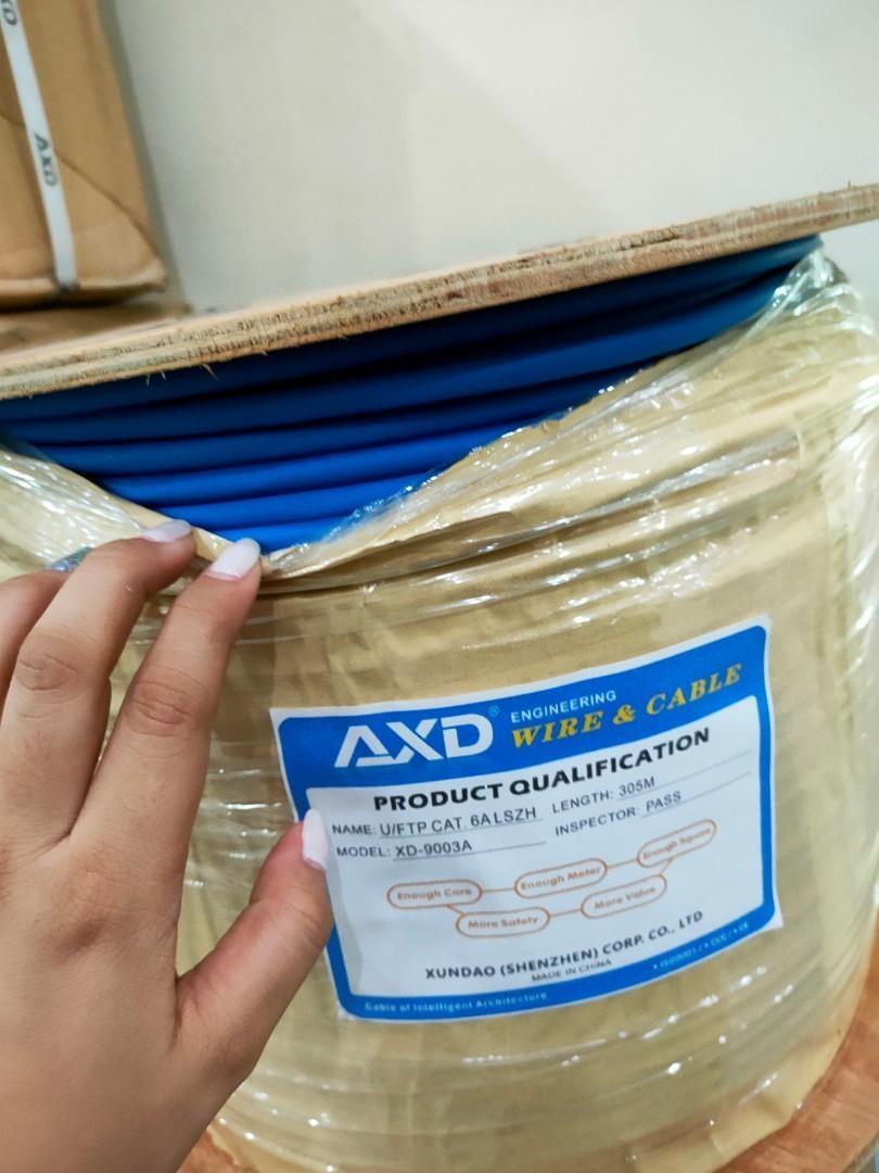 AXD Cat6A UTP/FTP Lan Cable 305M Indoor Blue, Computers & Tech, Parts ...