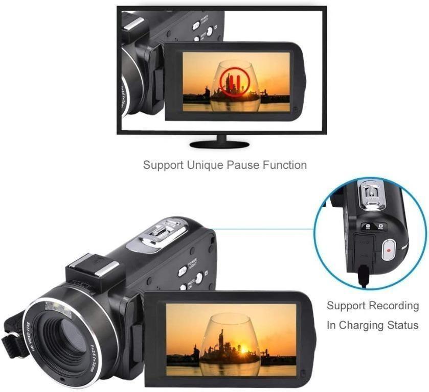 CamKing FHD 1080P 24.0MP 16X Digital Video Camera with External ...