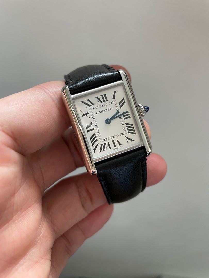 Cartier Solarbeat Tank Large, Luxury, Watches on Carousell