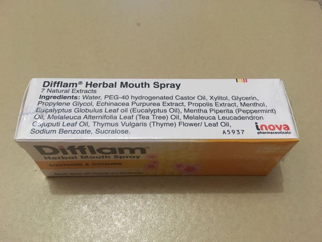 Difflam Herbal Mouth Spray 15ml (Brand New), Health & Nutrition, Health Supplements, Health Food ...