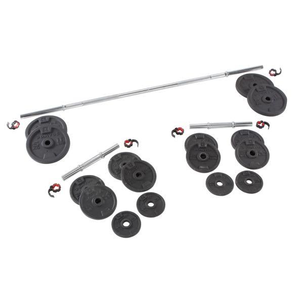 Domyos Weighlifting Set [dumbbell + barbell], Sports Equipment ...