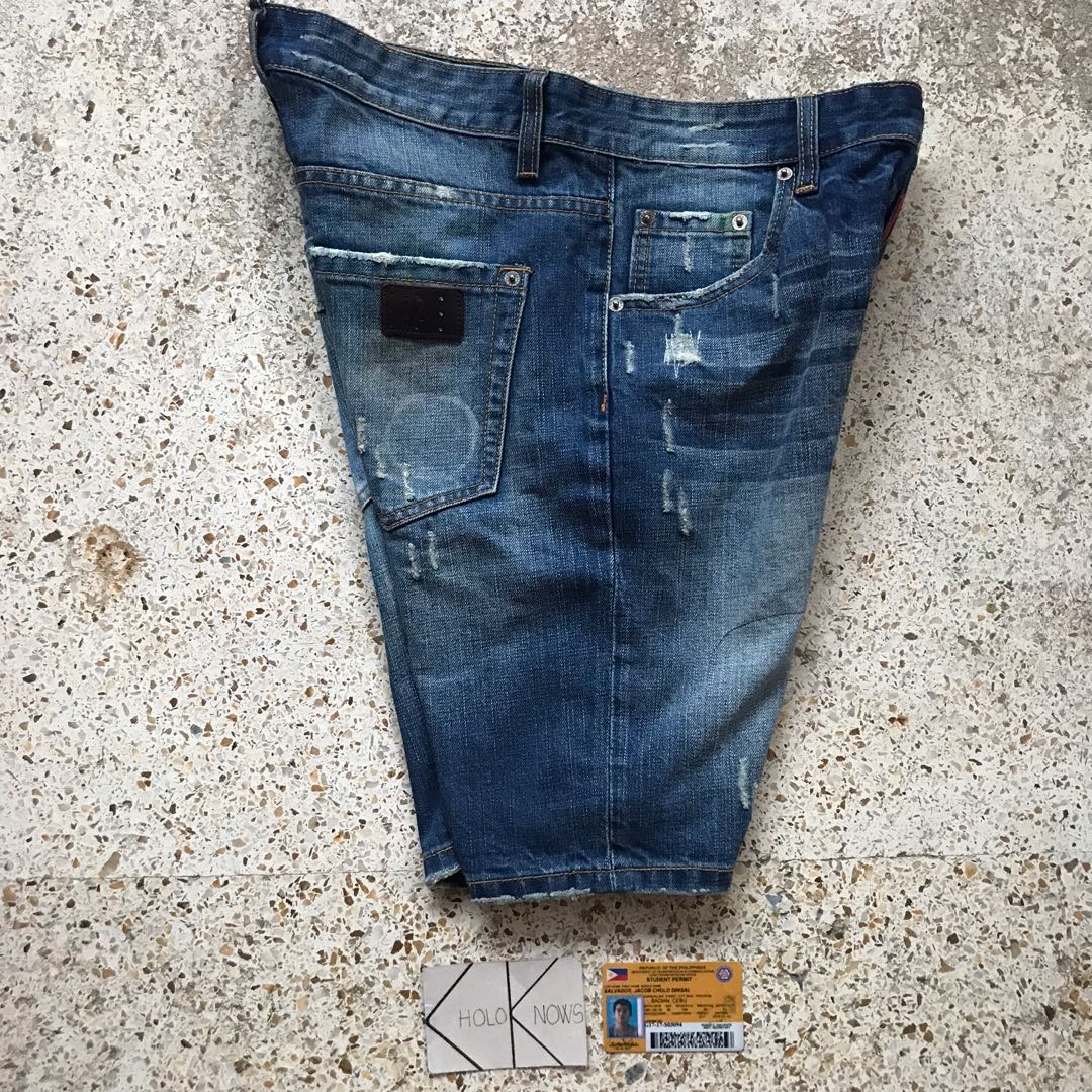 Dsquared2 Tattered Denim Short, Men's Fashion, Bottoms, Shorts on Carousell