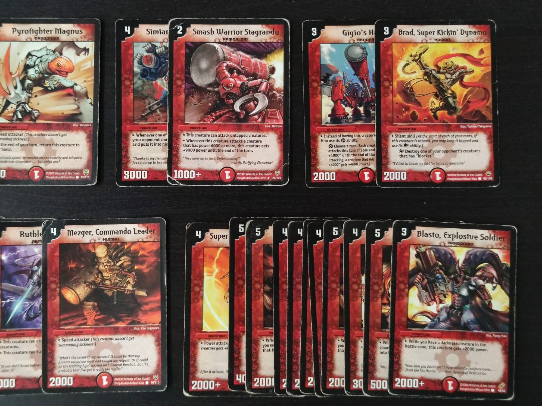 Duel Masters Fire Set: Smash Warrior Stagrandu, Rikabu the Dismantler ...