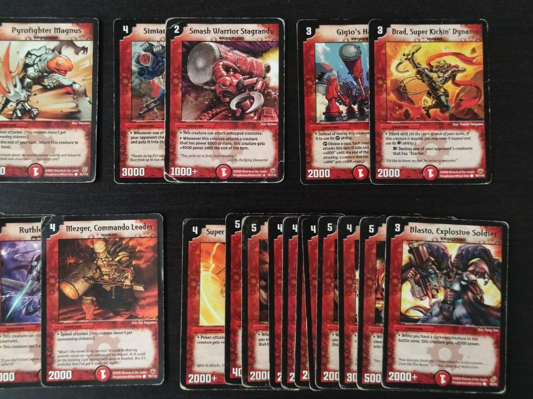 Duel Masters Fire Set: Smash Warrior Stagrandu, Rikabu the Dismantler ...