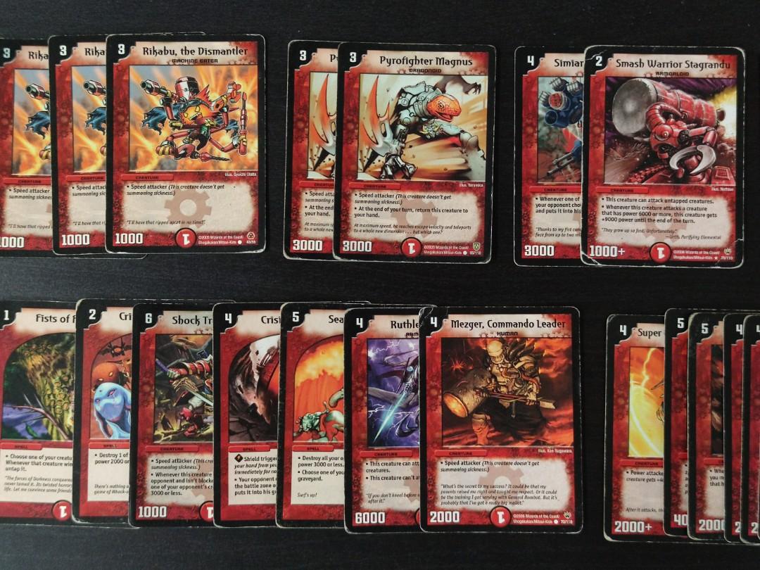 Duel Masters Fire Set: Smash Warrior Stagrandu, Rikabu the Dismantler ...