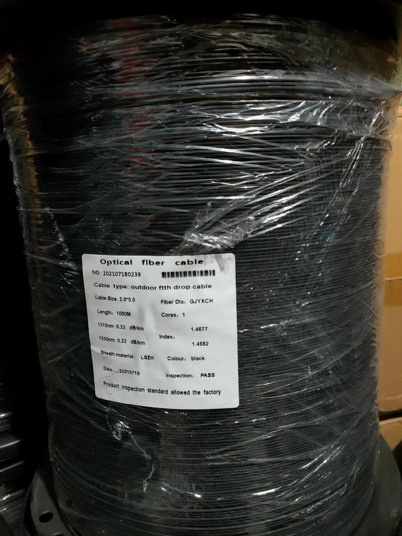 Fiber Optic Drop Cable FOC Single Core 1KM / 2KM, Computers & Tech ...
