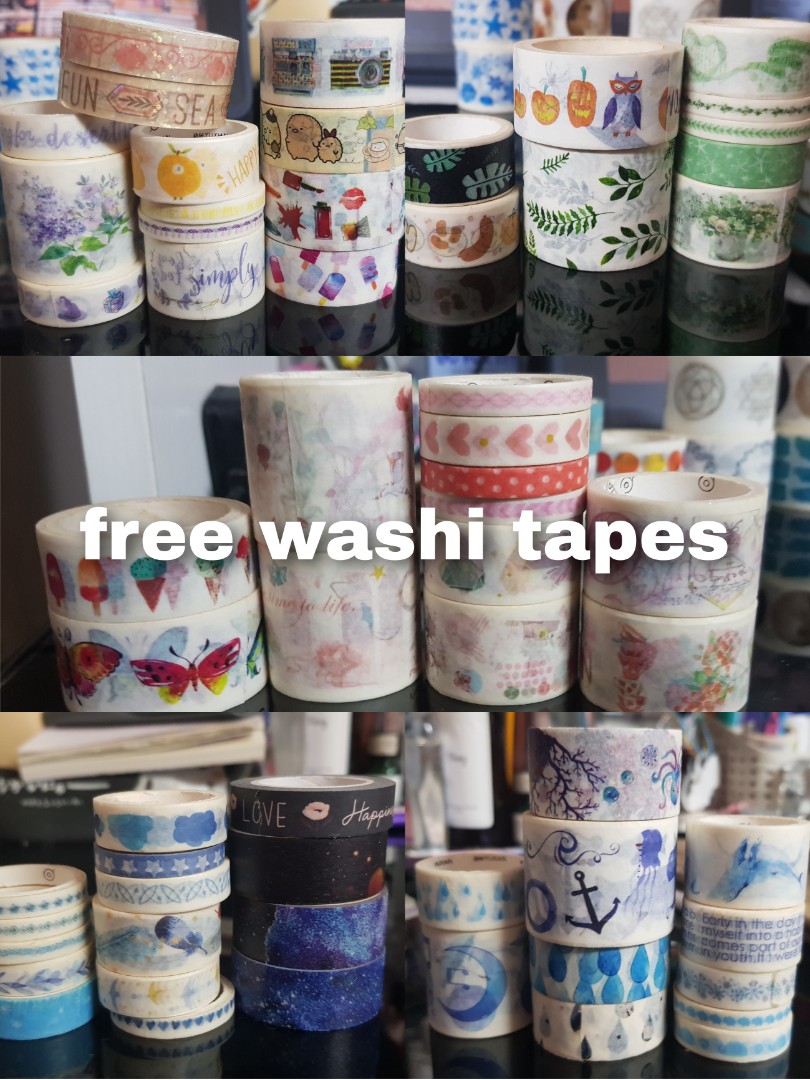 free washi tapes bundle !!, Hobbies & Toys, Stationery & Craft ...