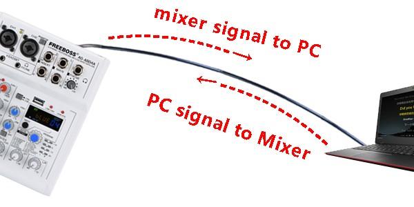FREEBOSS audio mixer 4 channel mini sound mixing table Bluetooth Usb PC ...