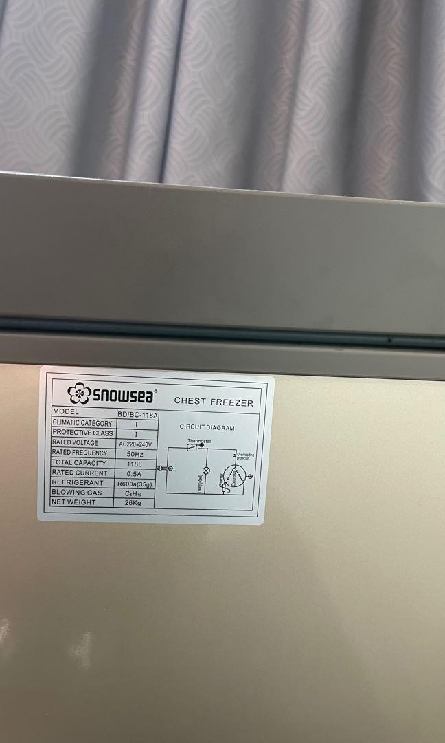 Freezer (snowsea) (powerpac), TV & Home Appliances, Kitchen Appliances ...