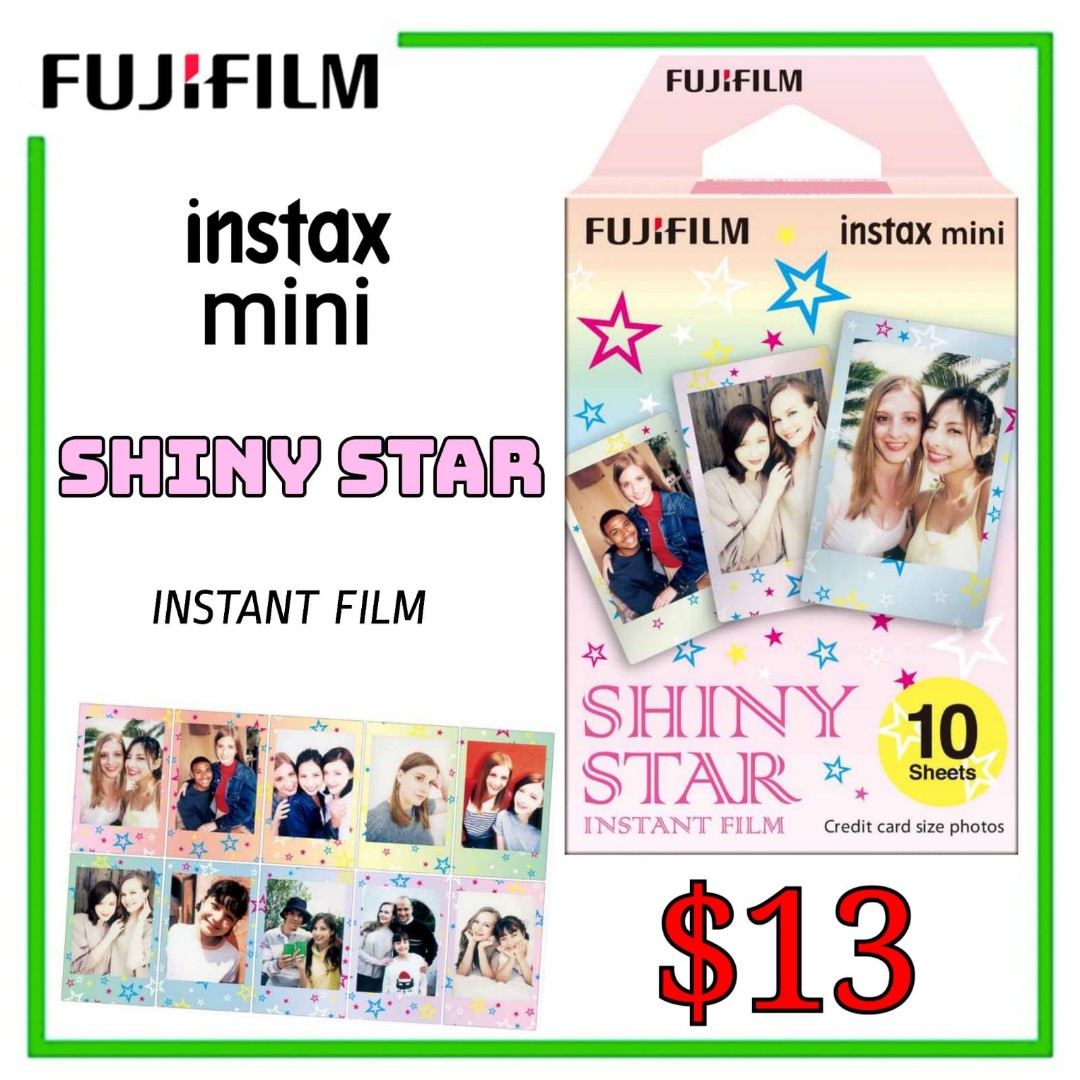 FUJIFILM INSTAX MINI SHINY STAR FILM, Photography, Photography ...
