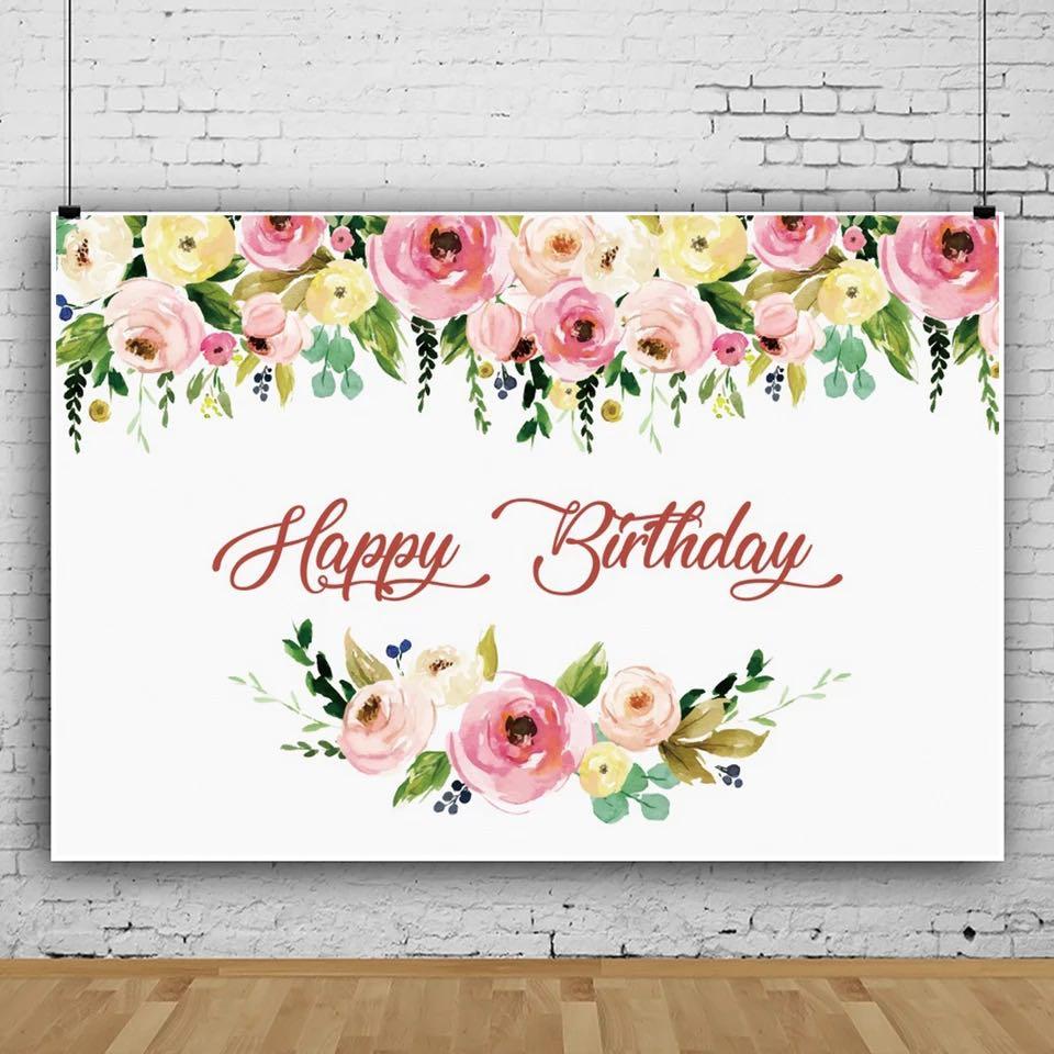 Generic birthday banner backdrop/ party deco, Hobbies & Toys ...