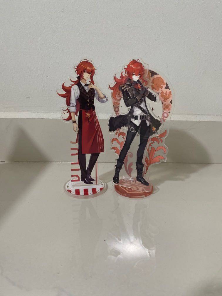 Genshin Impact Diluc Acrylic Stands, Hobbies & Toys, Memorabilia ...