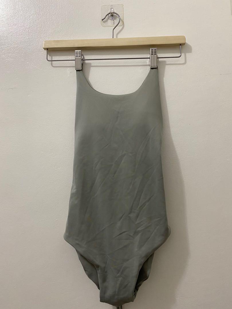 Gray one piece, Women's Fashion, Swimwear, Bikinis & Swimsuits on Carousell