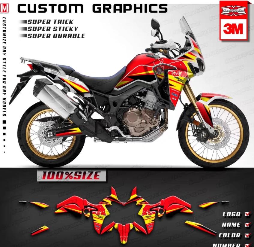 HONDA AFRICA TWIN DECAL FULL KIT, Motorcycles, Motorcycle Accessories ...