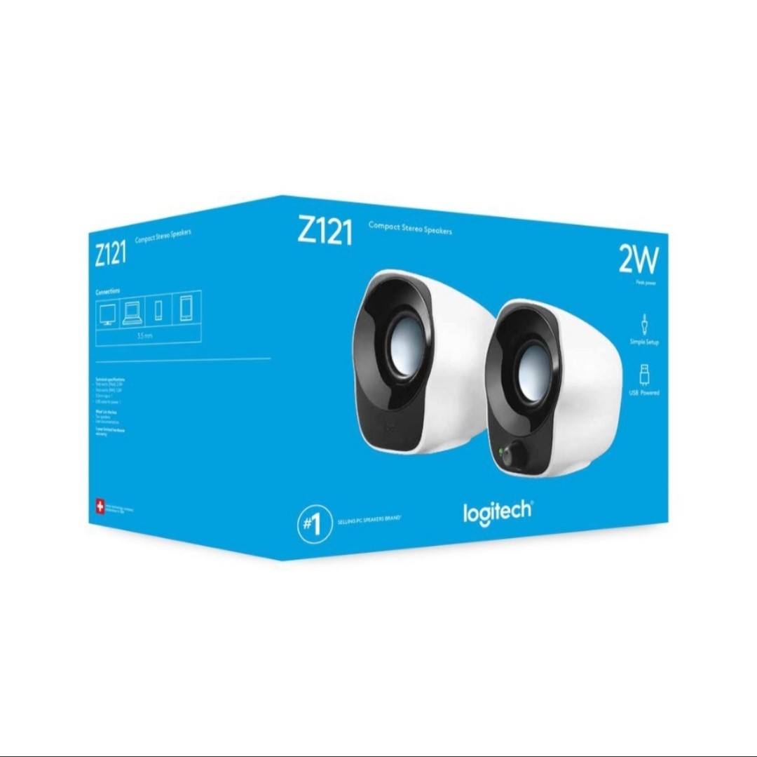 Logitech Z121 Speaker 3.5mm Audio Input, USB Powered, Audio, Soundbars ...