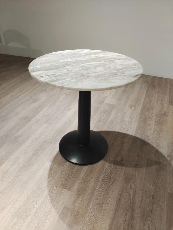 Marble top round table 700mm diameter, Furniture & Home Living ...
