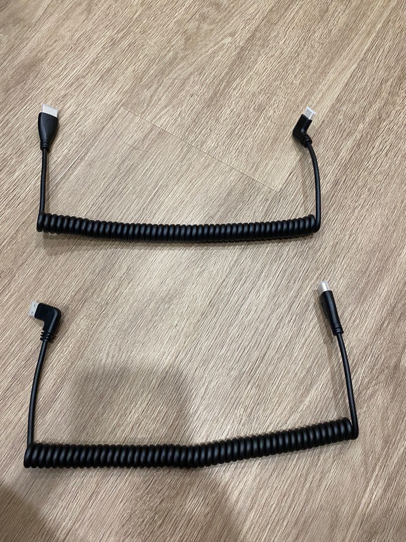 Mini HDMI (L-shape) to HDMI coil cable, Computers & Tech, Parts ...
