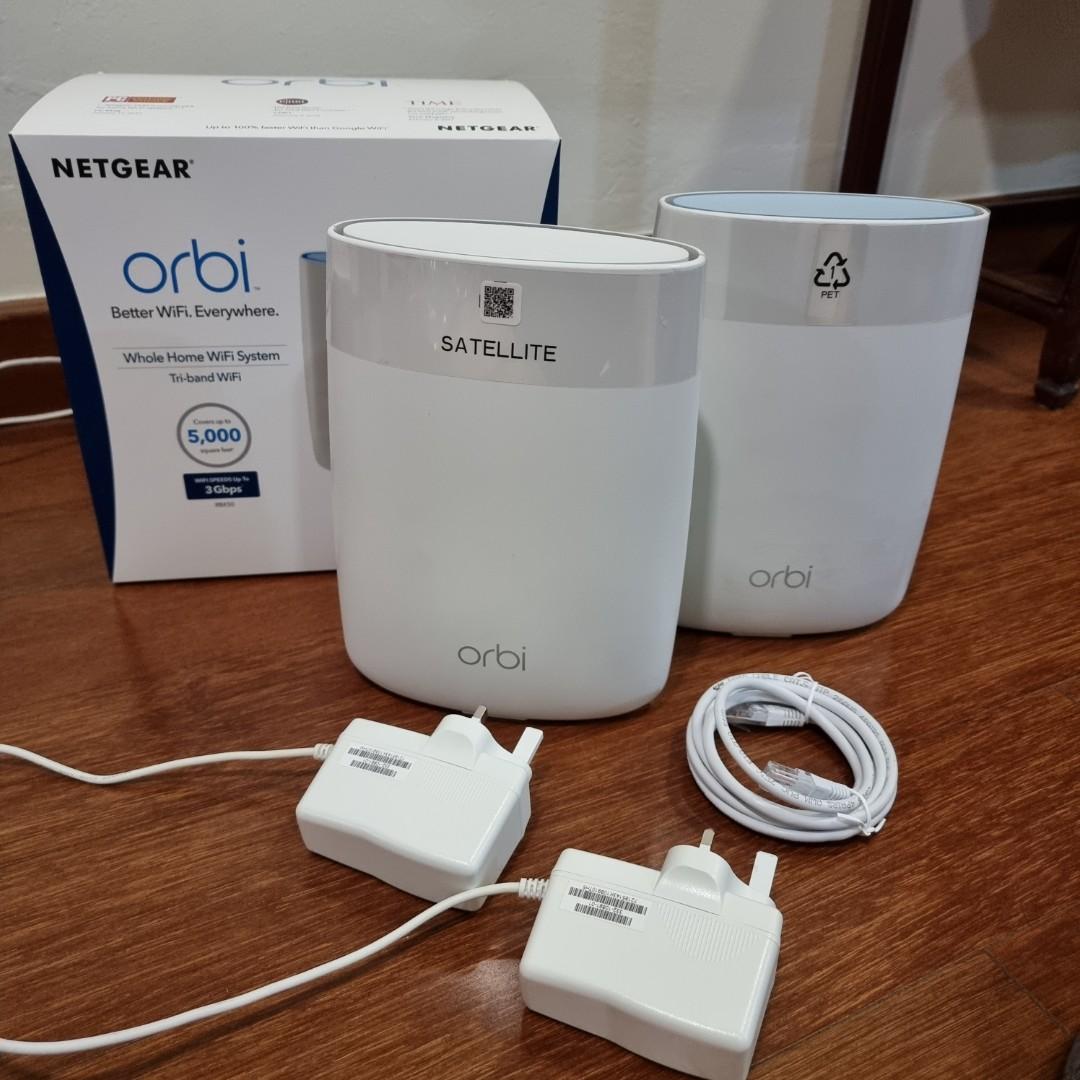 Orbi Netgear RBK50 Main and Satellite Wifi Routers, Computers & Tech ...